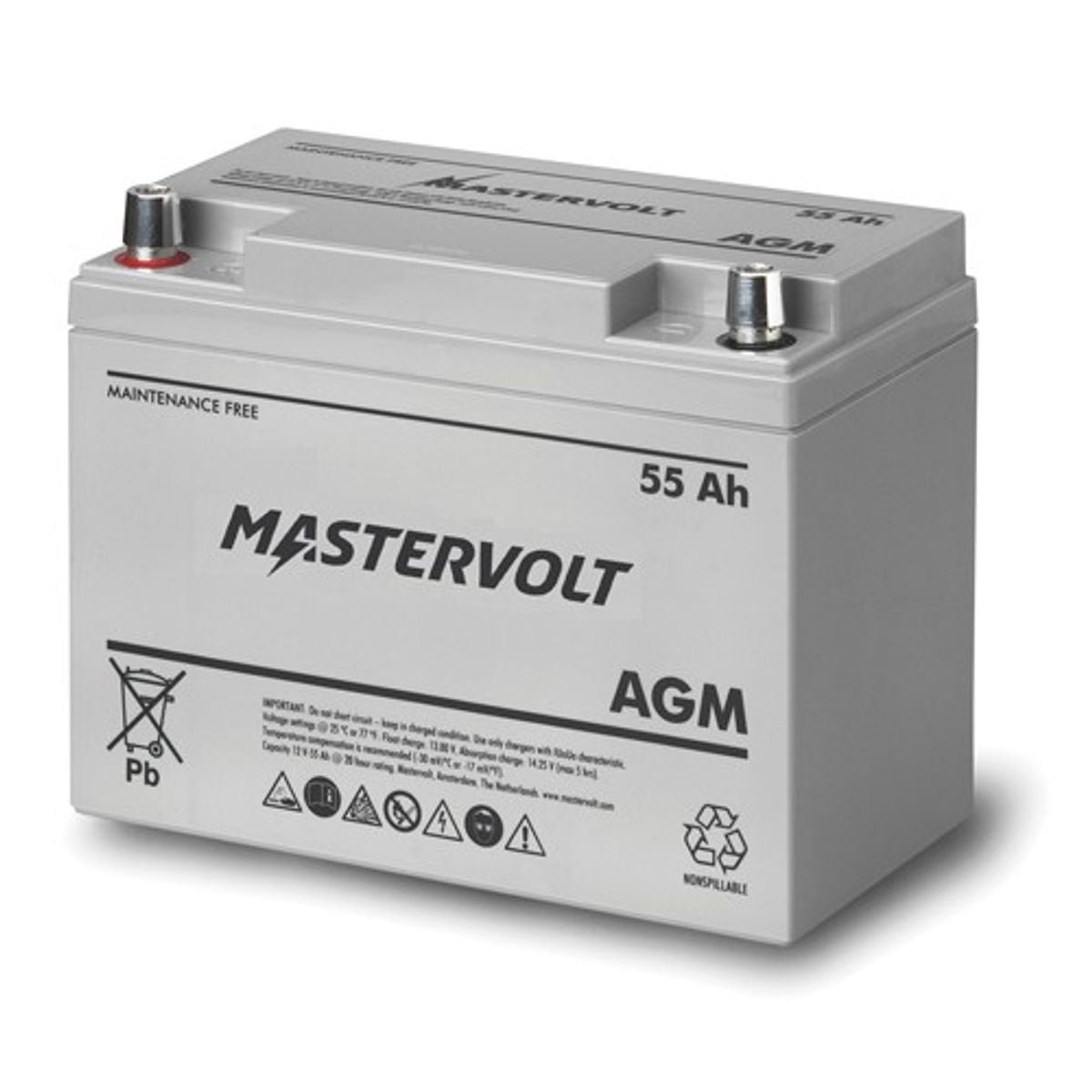 Mastervolt 12 Volt AGM Battery (55Ah) – MEC